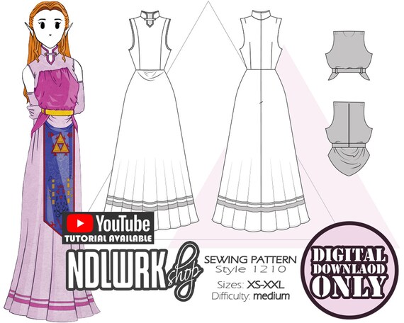 BUNDLE Fairy Princess Cosplay Sewing Pattern/downloadable PDF | Etsy