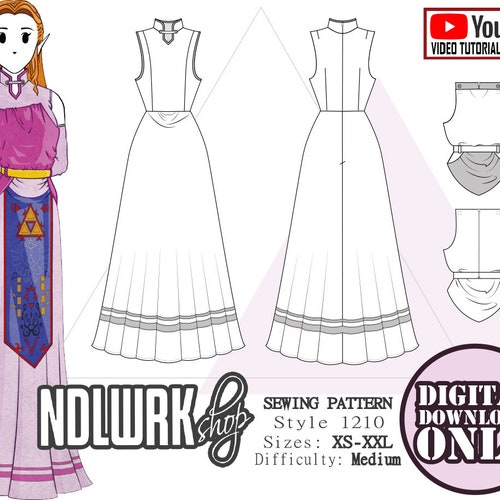 BUNDLE Fairy Princess Cosplay Sewing Pattern/downloadable PDF - Etsy