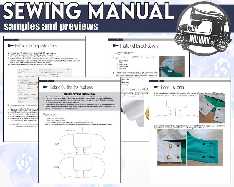 Hood Sewing Pattern | Detachable Hood | Downloadable PDF File and ...