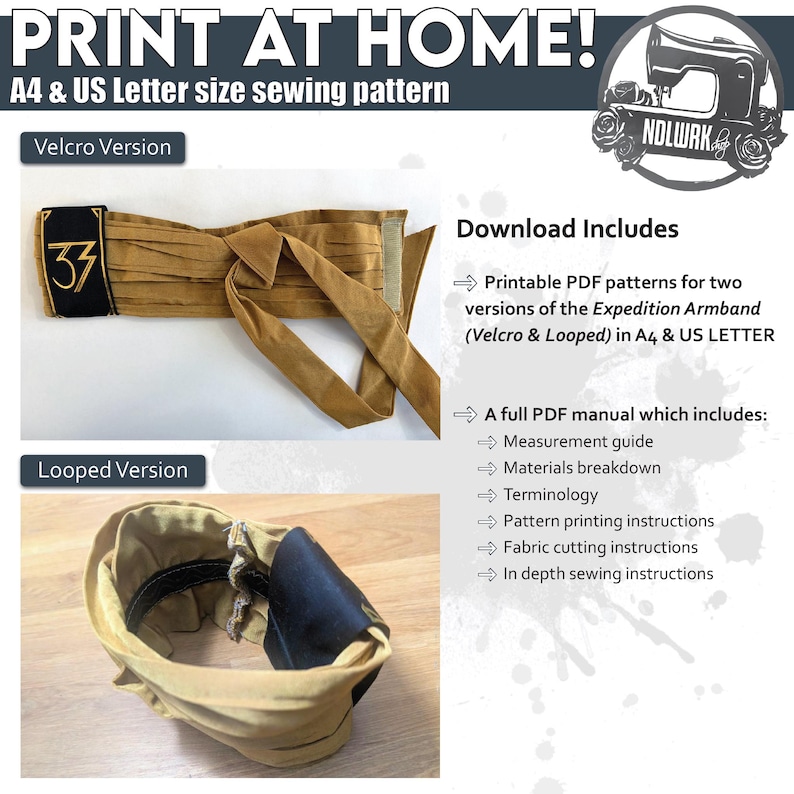 Easy Armband Sewing Pattern | Expedition 33 Cosplay | Tutorial Book - Etsy