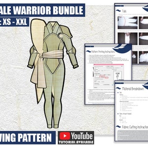 BUNDLE Female Warrior Cosplay Sewing Pattern/downloadable Pdf File ...