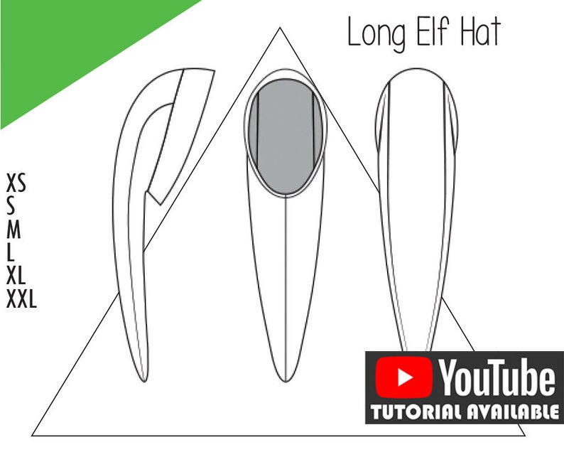 Long Elf Hat Sewing Pattern/downloadable PDF File and Tutorial - Etsy