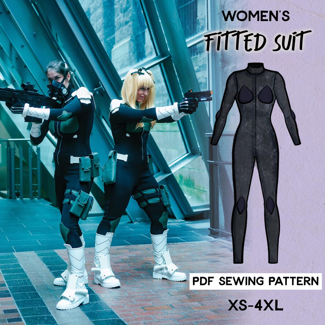 Female Fitted Suit Sewing Pattern/downloadable PDF File and Tutorial ...