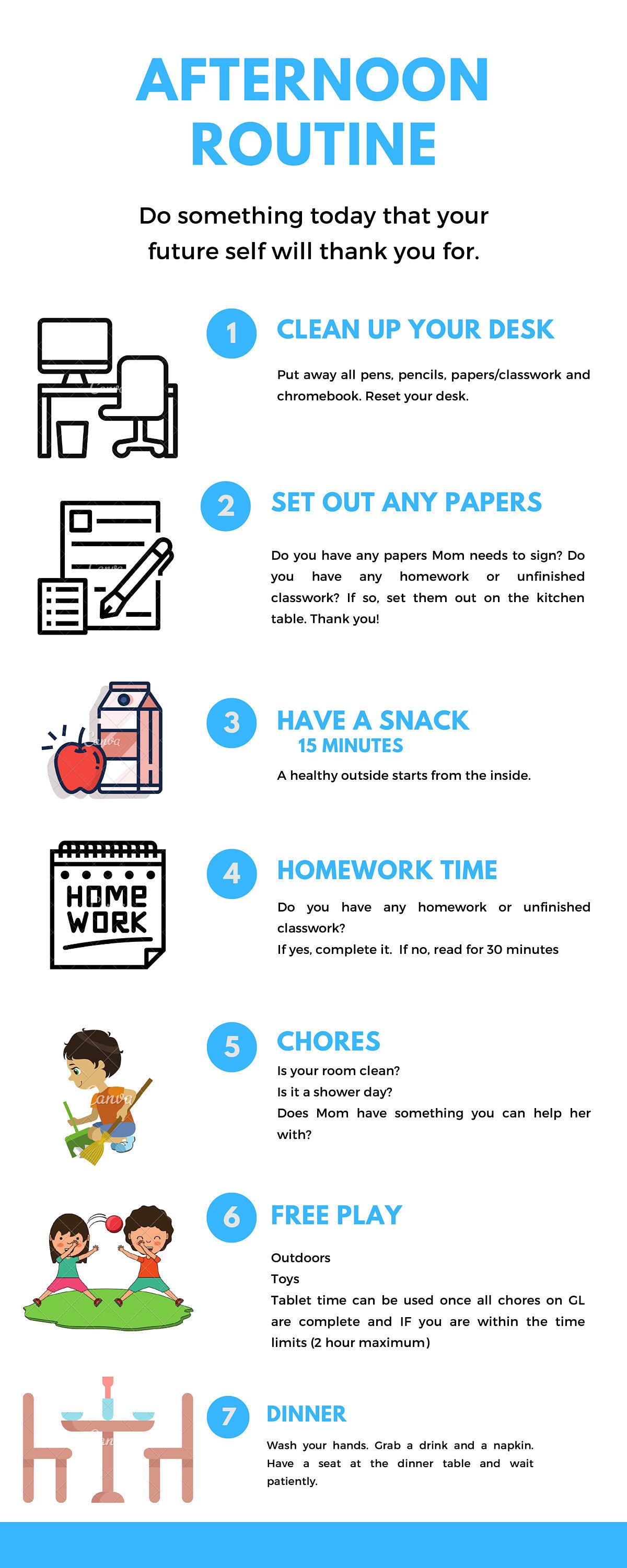 Apprentissage à distance de routine de l’après-midi - Etsy France