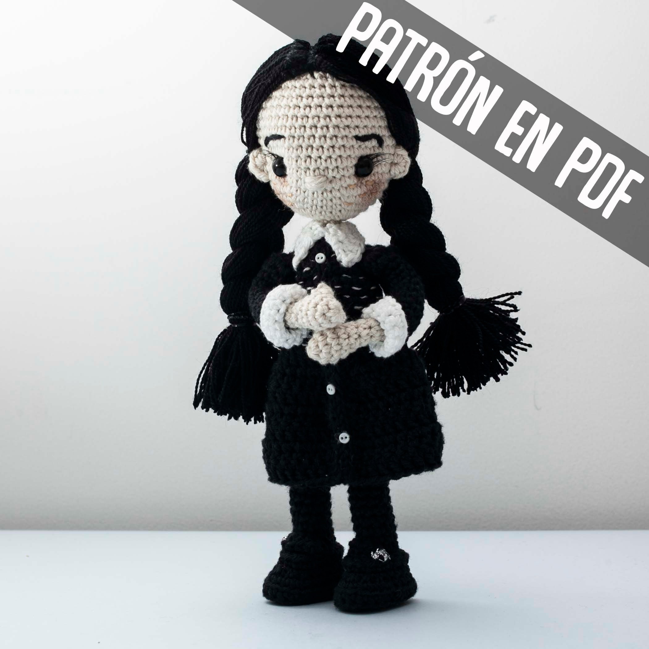 Patrón amigurumi Merlina Addams - Etsy España