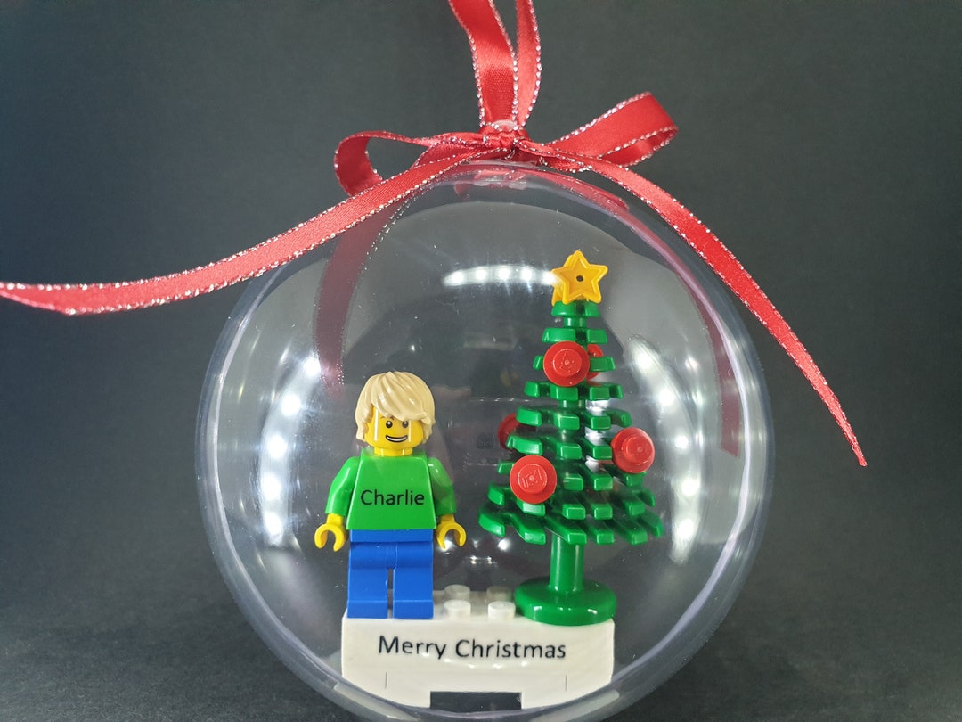Personalised Lego® Minifigure Christmas Tree Bauble, Christmas Ornament ...