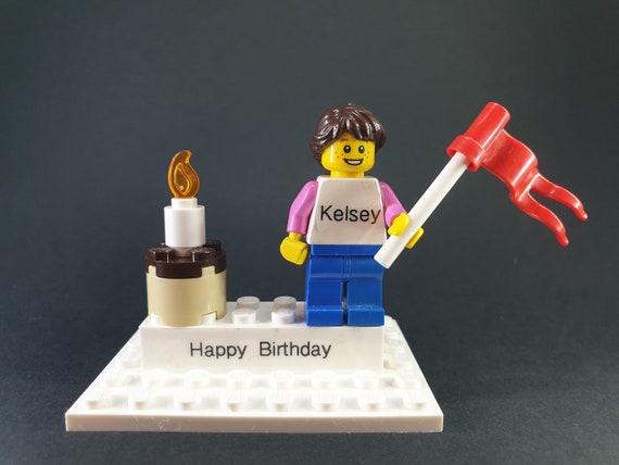 Personalised Lego® Minifigure Birthday Cake Topper | Etsy