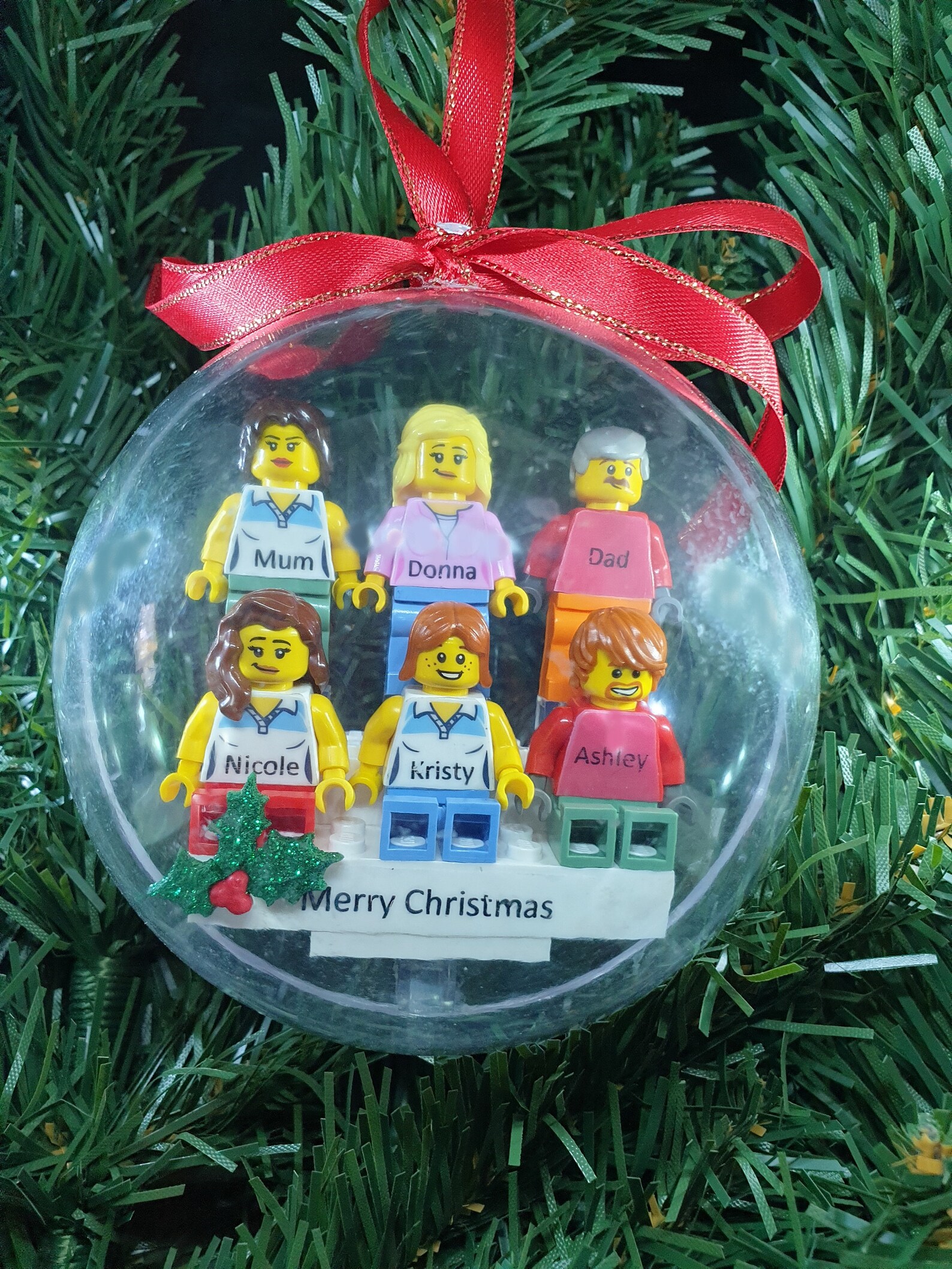 Personalised Lego® Minifigure Christmas Bauble, Christmas Ornament ...
