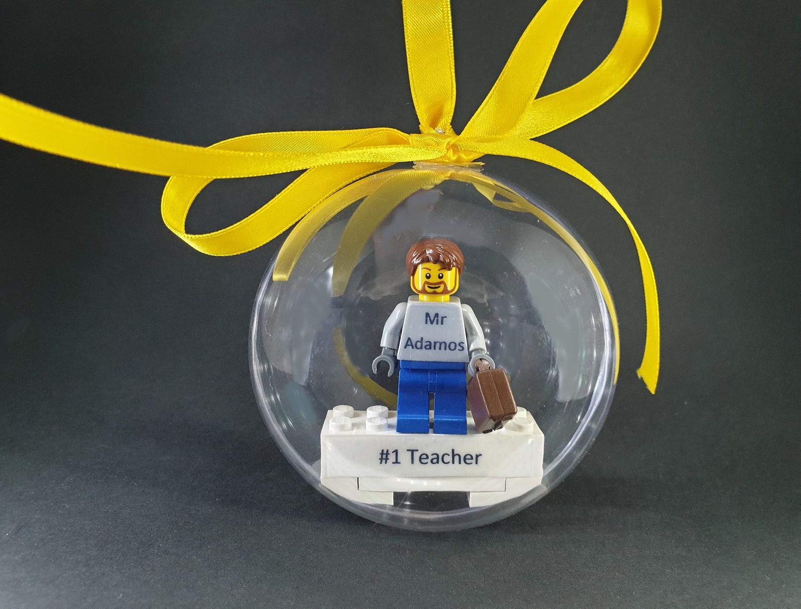 Personalised Lego® Minifigure Teacher Bauble Teacher Gift | Etsy Australia