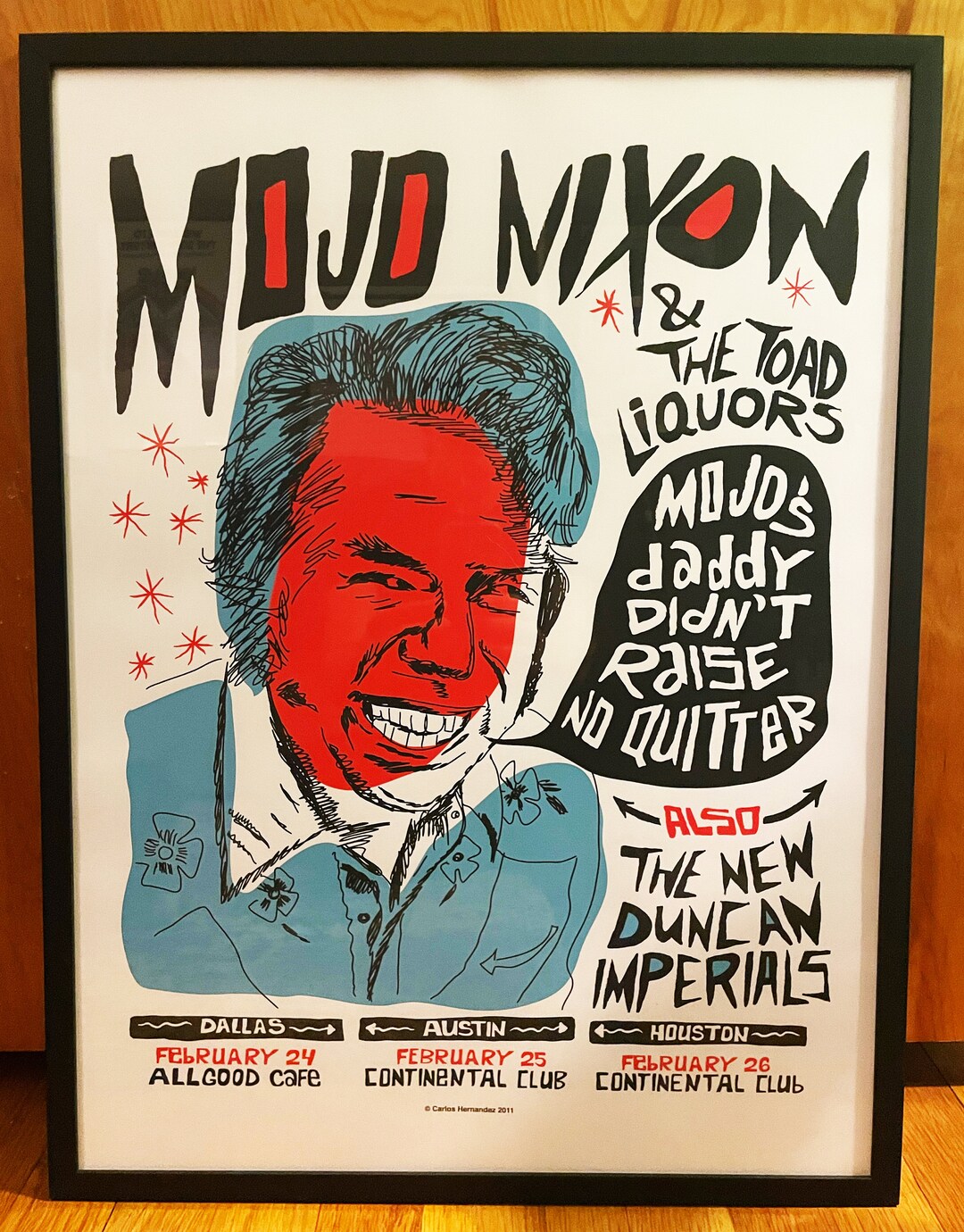 Mojo Nixon "mojo's Daddy Ain't No Quitter" Tour Poster RARE - Etsy