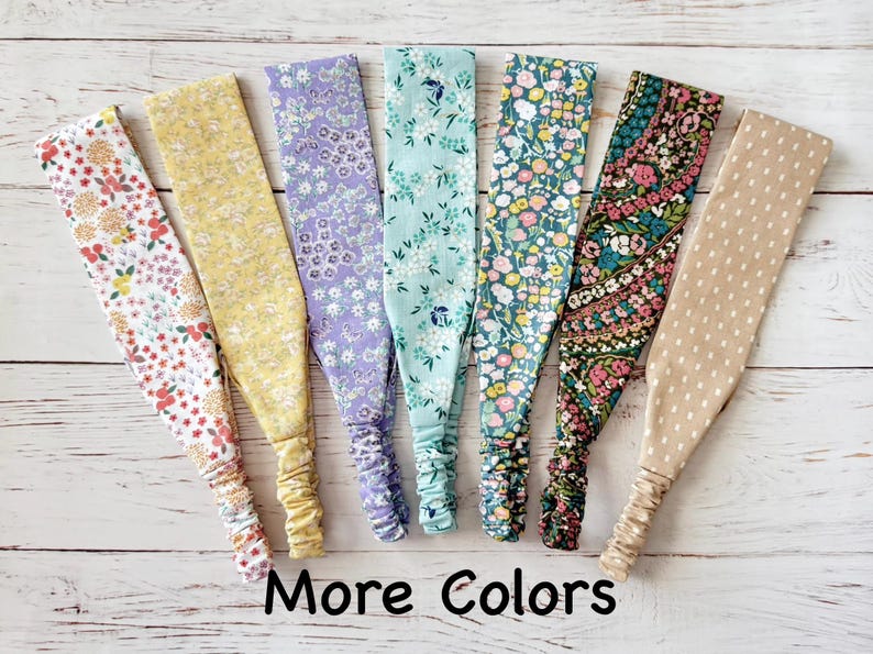Cotton Headband: Narrow Comfort Fit With Elastic Back. Handmade USA. - Etsy