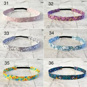 Narrow Cotton Headband: Handmade Thin Hair Band With Elastic Back. No ...