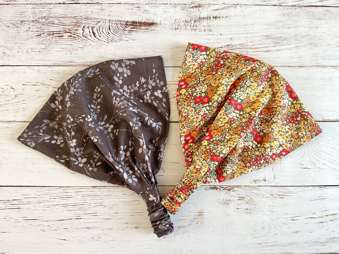 Bandana Headband for Women. Wide Headband With Elastic Back. Boho ...