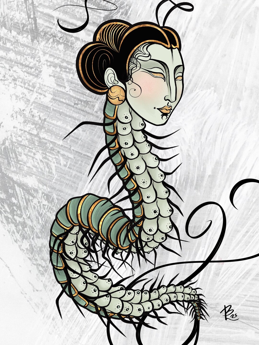 Madame Centipede - Bugs With Boobs Series by Lor Begent - Archival ...