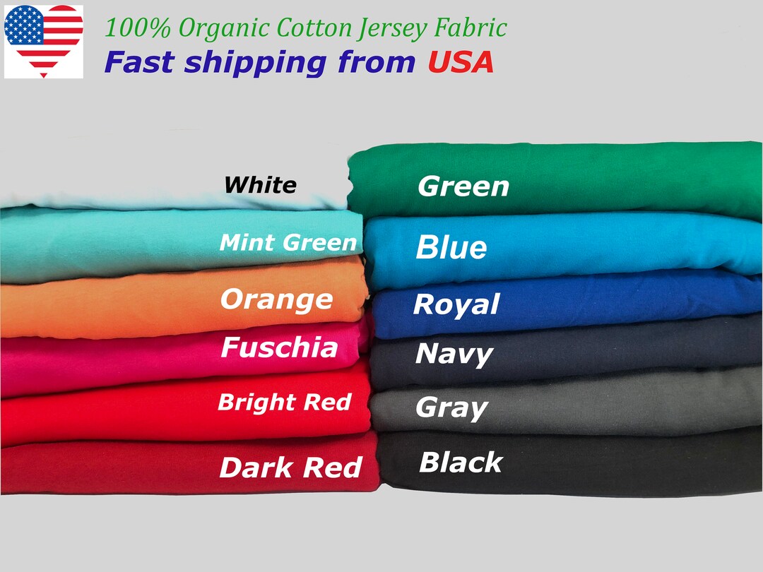 Maks Fabric 100% Organic Cotton by the Yard Jersey Knit Fabric - Etsy