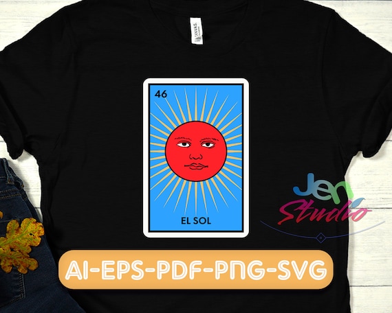 El sol svg El sol png loteria card svg mexican png loteria - Etsy México
