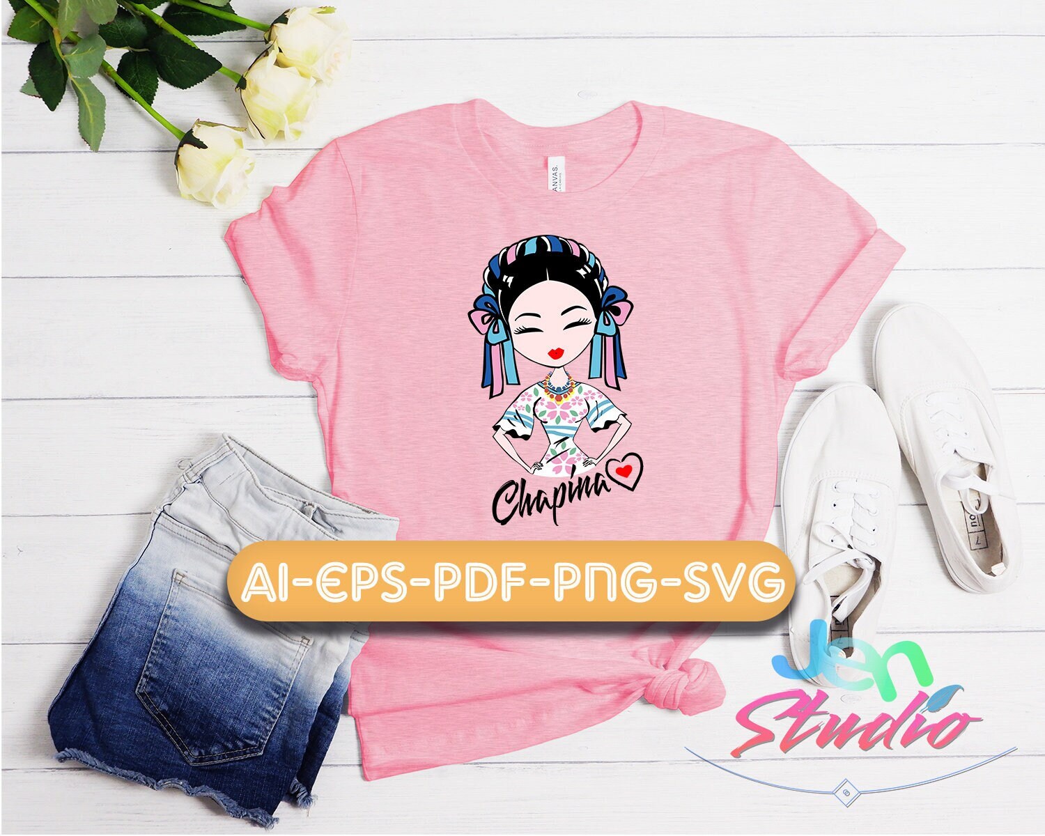 Chapina svg chapina png guatemala svg spanish svg latina - Etsy Nederland