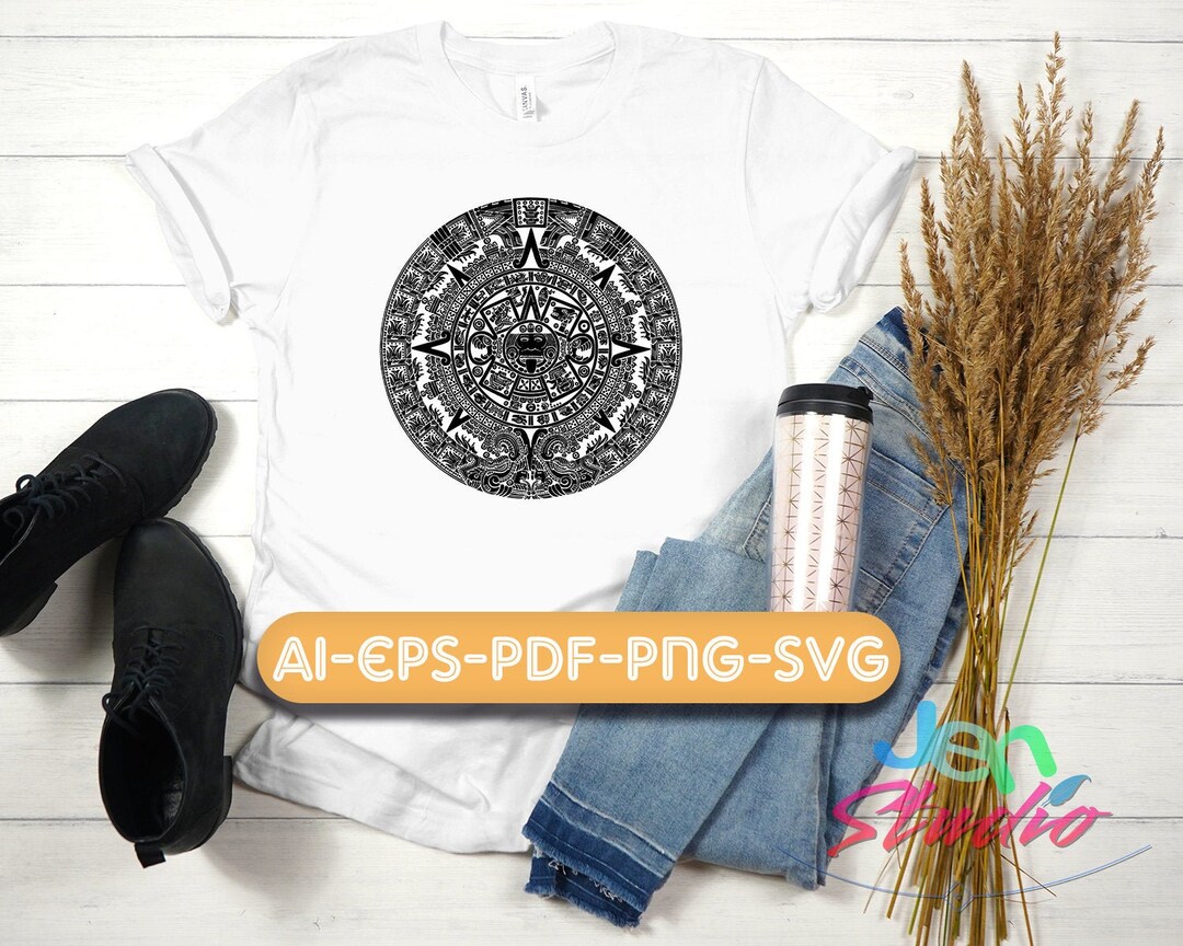 Maya Calendar Svg, Maya Simbols Svg, Mexico Svg, Aztek Svg, Instant ...