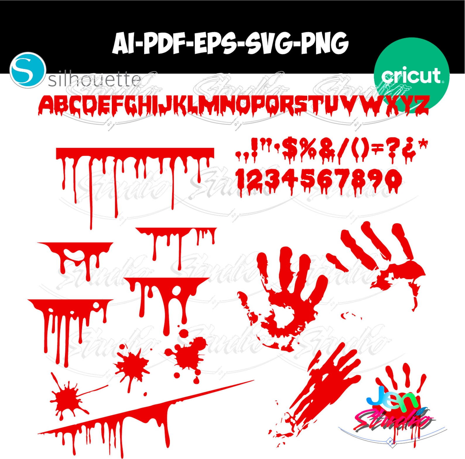 Blood Drips Svg, Font Drips Svg, Bloody Hand Svg, Dripping Svg, Blood ...