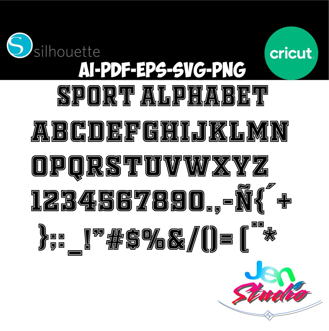 Sport Font Svg, Sport Alphabet Svg, Jersey Sport Svg, Varsity Font Svg ...