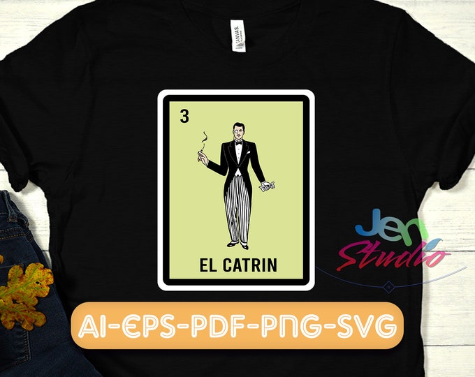 El Diablito SVG Mexican Loteria SVG Classic Card Silhouette Cameo ...