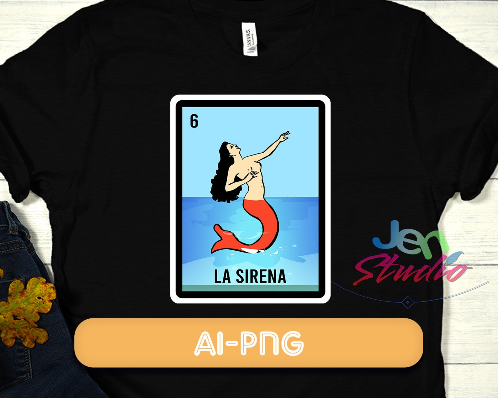 La Sirena Png La Sirena AI Loteria Card Png Mexican Png - Etsy Australia