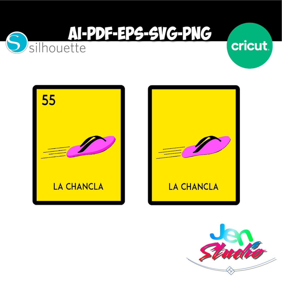 La Chancla Svg, La Chancleta Png, Loteria Card Svg, Mexican Loteria Svg ...