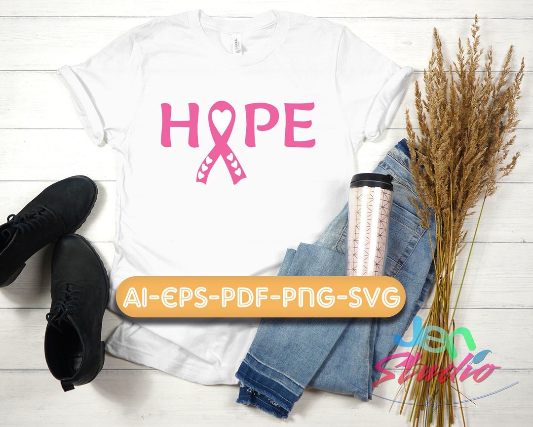 Hope Svg, Breast Cancer Svg, Cancer Ribon Svg, Pink Ribbon Svg ...