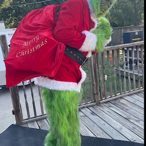 The Grouch Christmas Meanie , Green Grouchy Full Costume , Jim Wearable ...