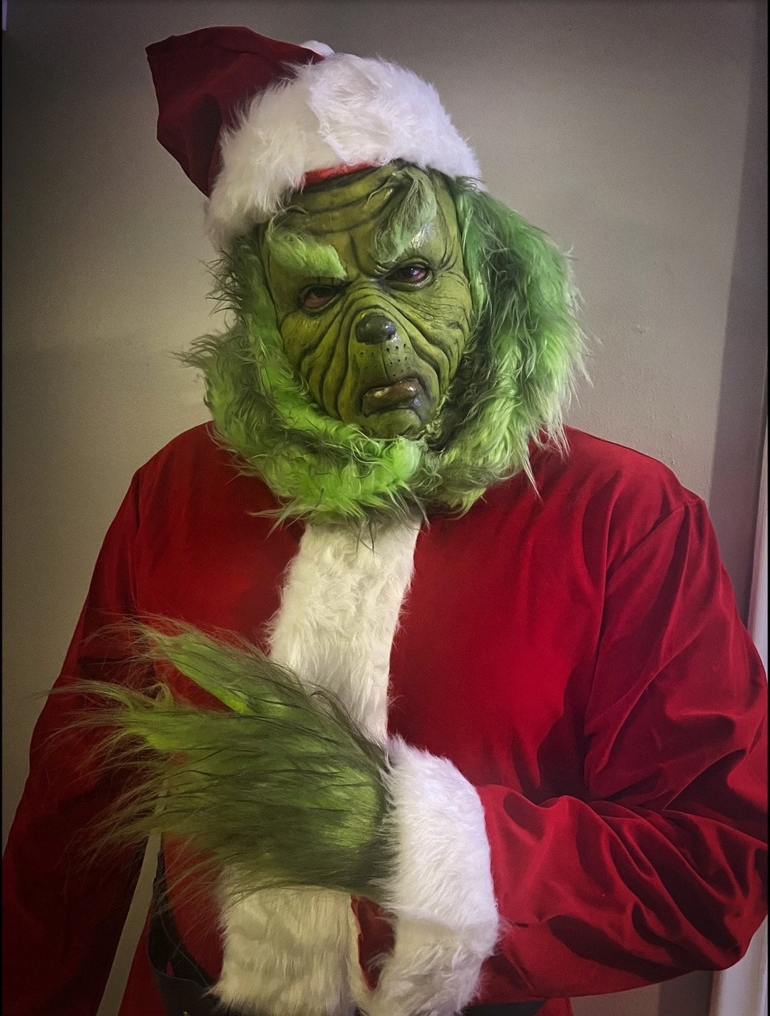 The Grouch Christmas Meanie , Green Grouchy Full Costume , Jim Wearable ...