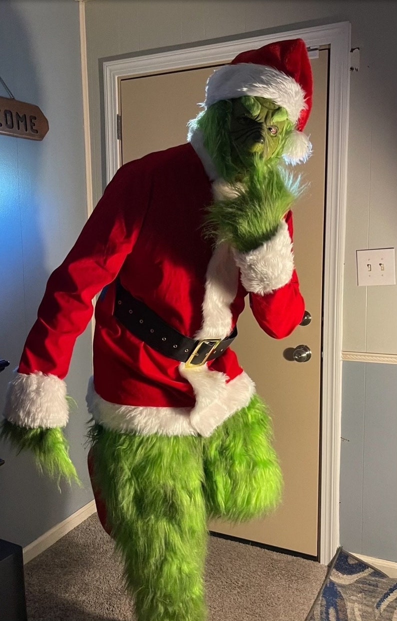 The Grouch Christmas Meanie , Green Grouchy Full Costume , Jim Wearable ...