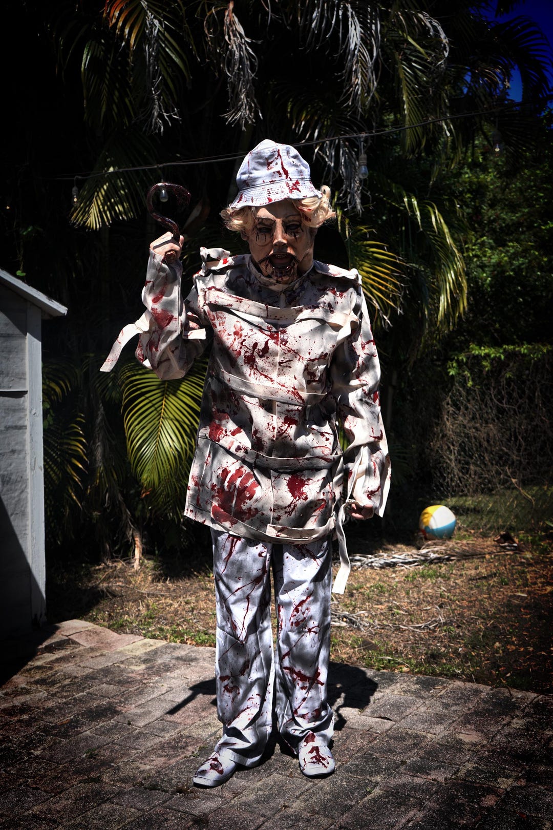 Straight Jacket Bloody Asylum Costume (mask Not Included) - Etsy