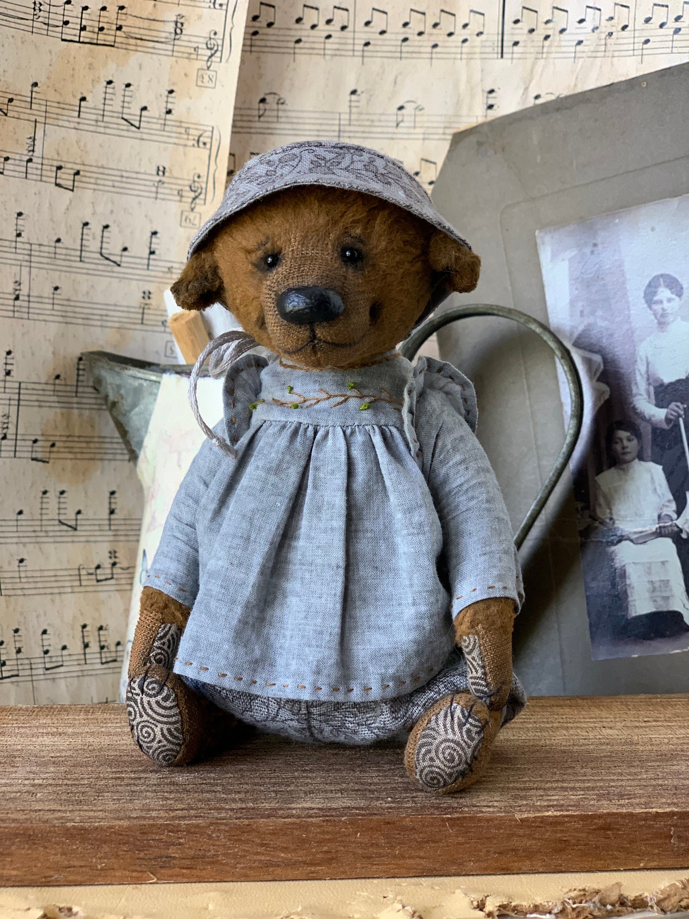 OOAK Collectible Teddy Bear, Artist Plush Animal, Viscose Teddy Bear ...