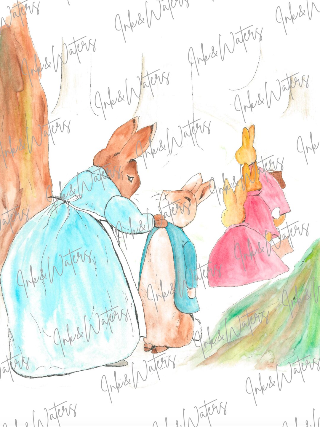 Peter Rabbit Hand Made Ink & Watercolor - Etsy