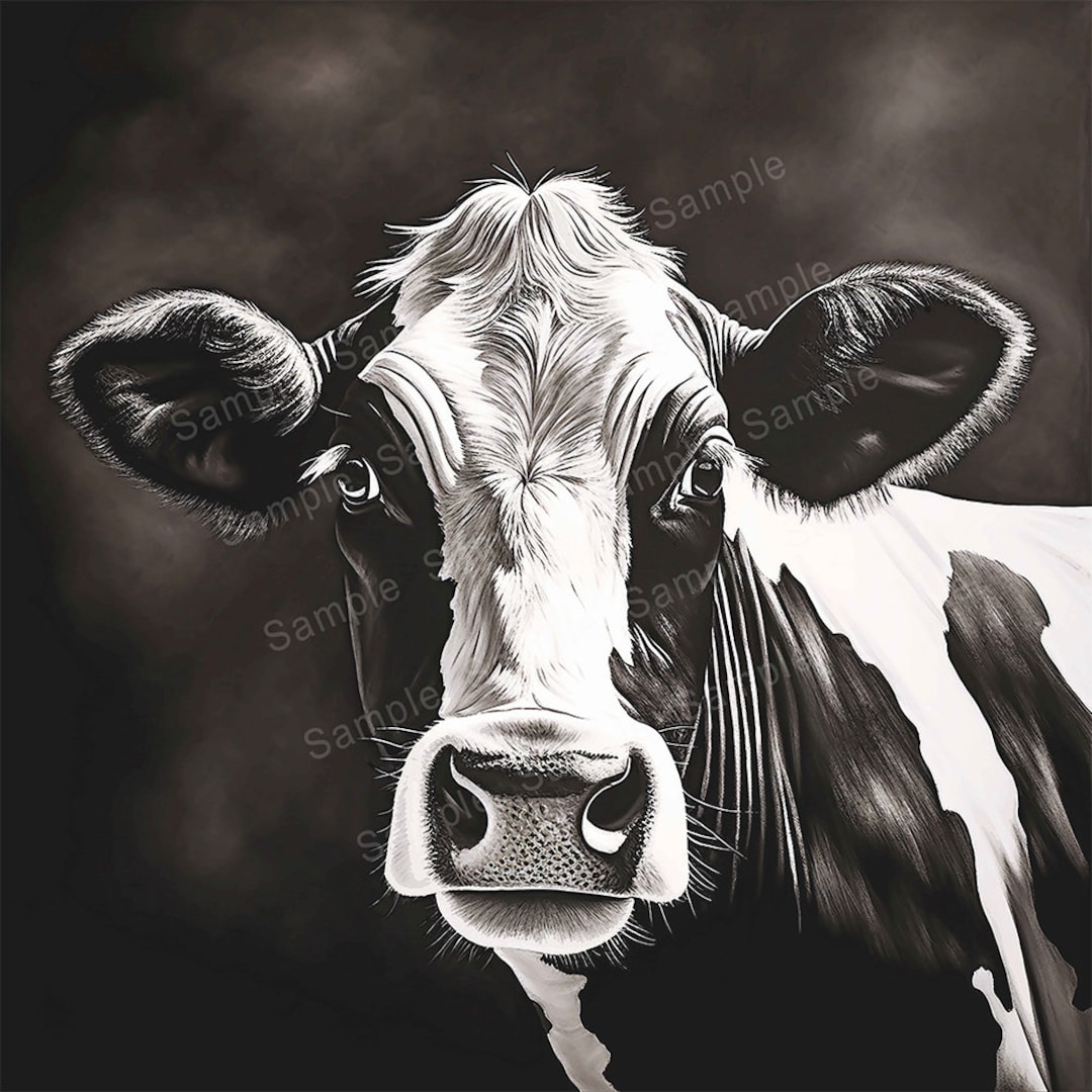 Holstein Cow Wall Art, Print Yourself, Large Cow Print. - Etsy