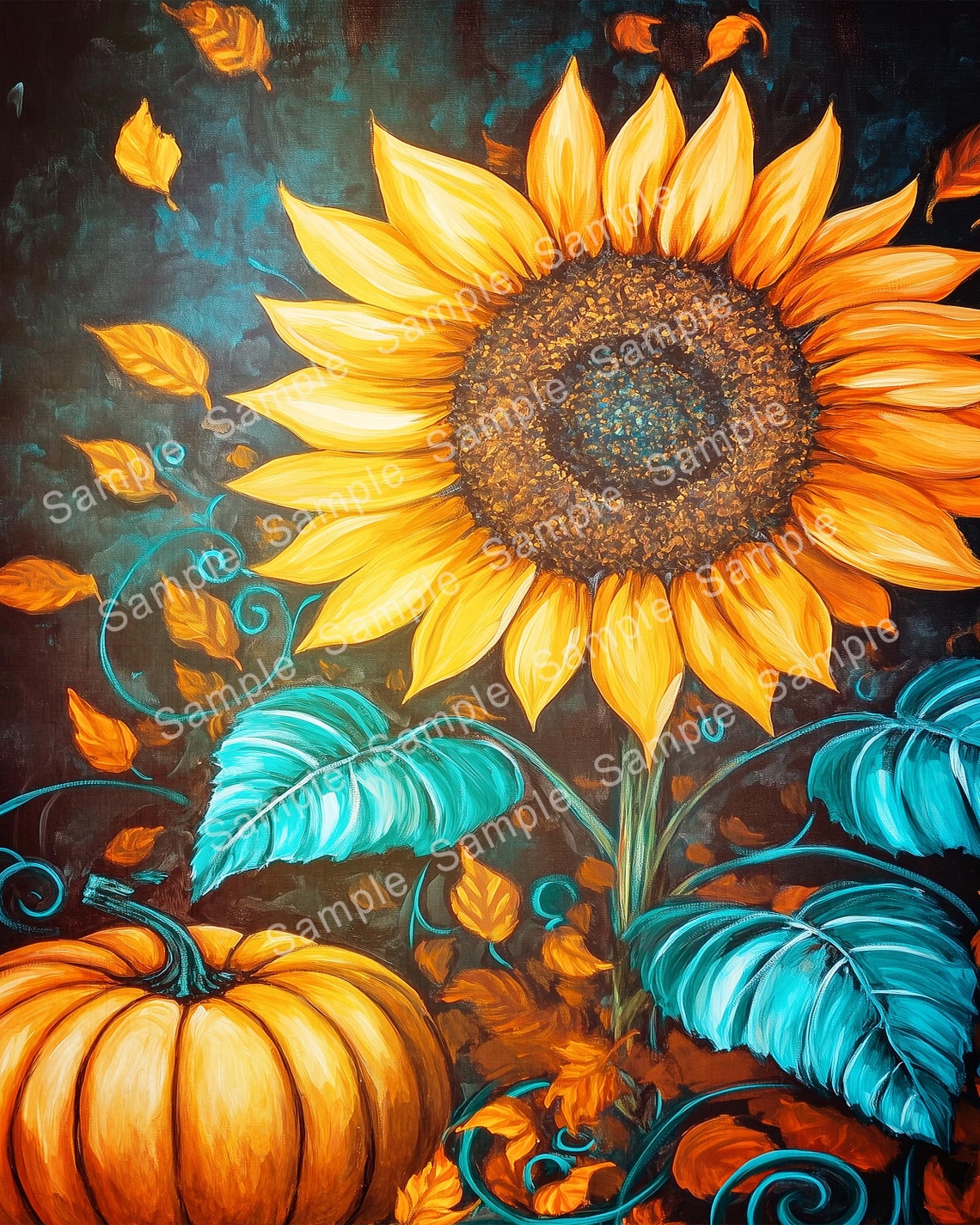 Whimsical Sunflower Image | DIY Printable Wall Art, Card Making, and ...