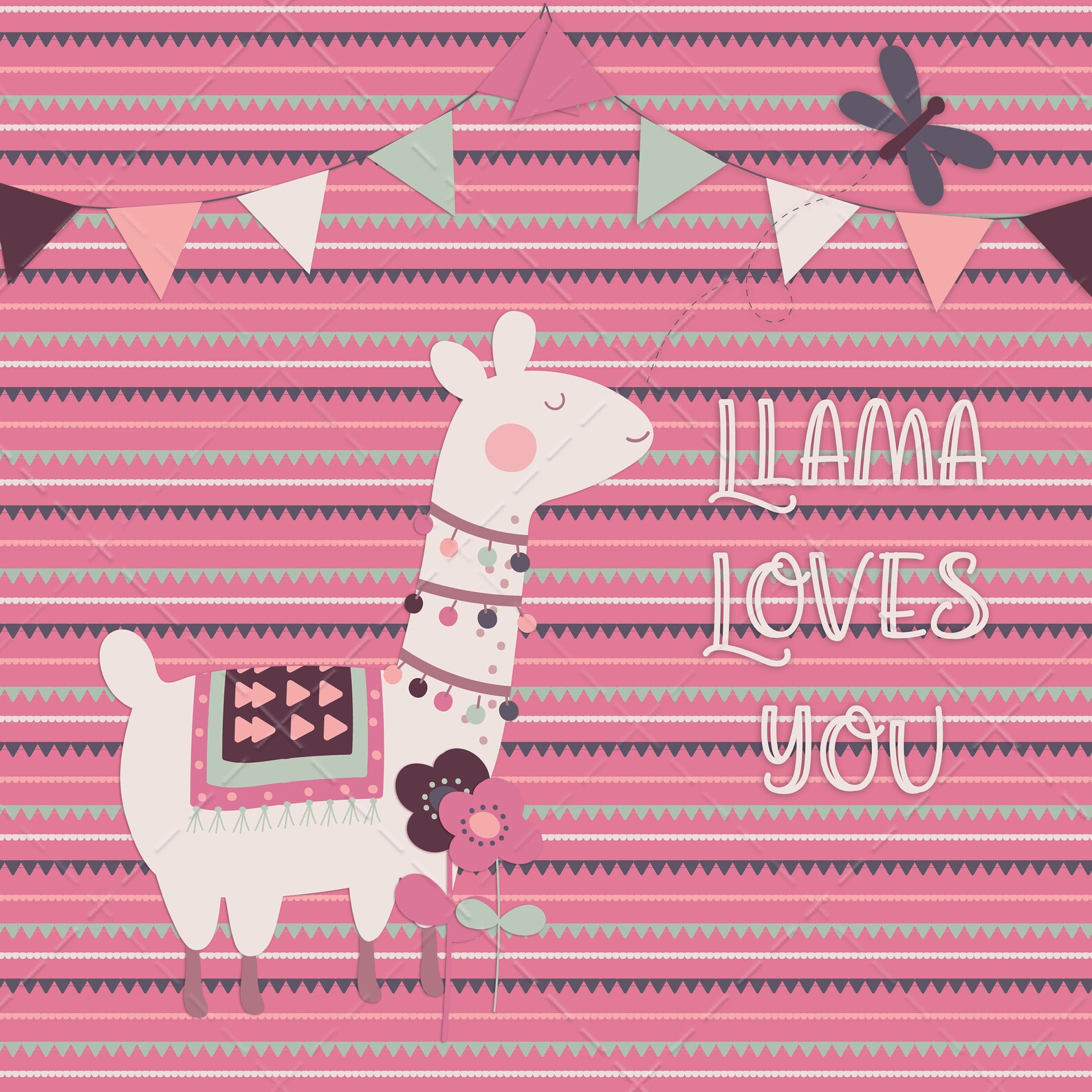 Llama Bundle Instant Download Files for Wall Art or Card | Etsy