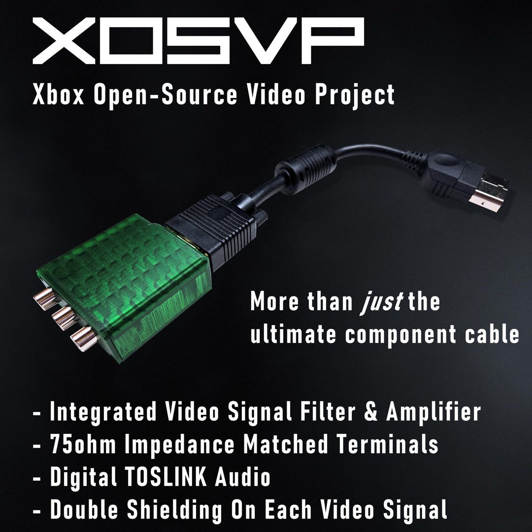 XOSVP Filtered & Amplified HD Component Cable for the Original Xbox - Etsy