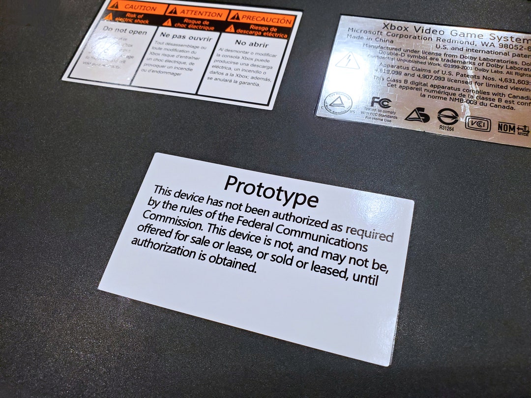 Original Xbox Replacement Prototype Label - Etsy