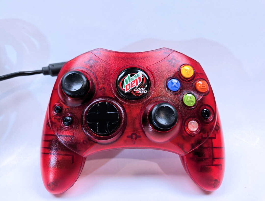 Original Xbox Mountain Dew Code Red Crystal Controller - Grade B- - Etsy