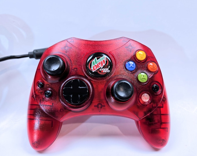 Original Xbox Mountain Dew Code Red Crystal Controller - Grade B- - Etsy