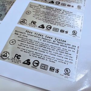 Original Xbox Replacement Back Stickers / Security / Warranty Labels ...