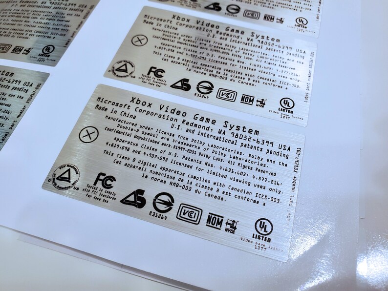 Original Xbox Replacement Back Stickers / Security / Warranty - Etsy