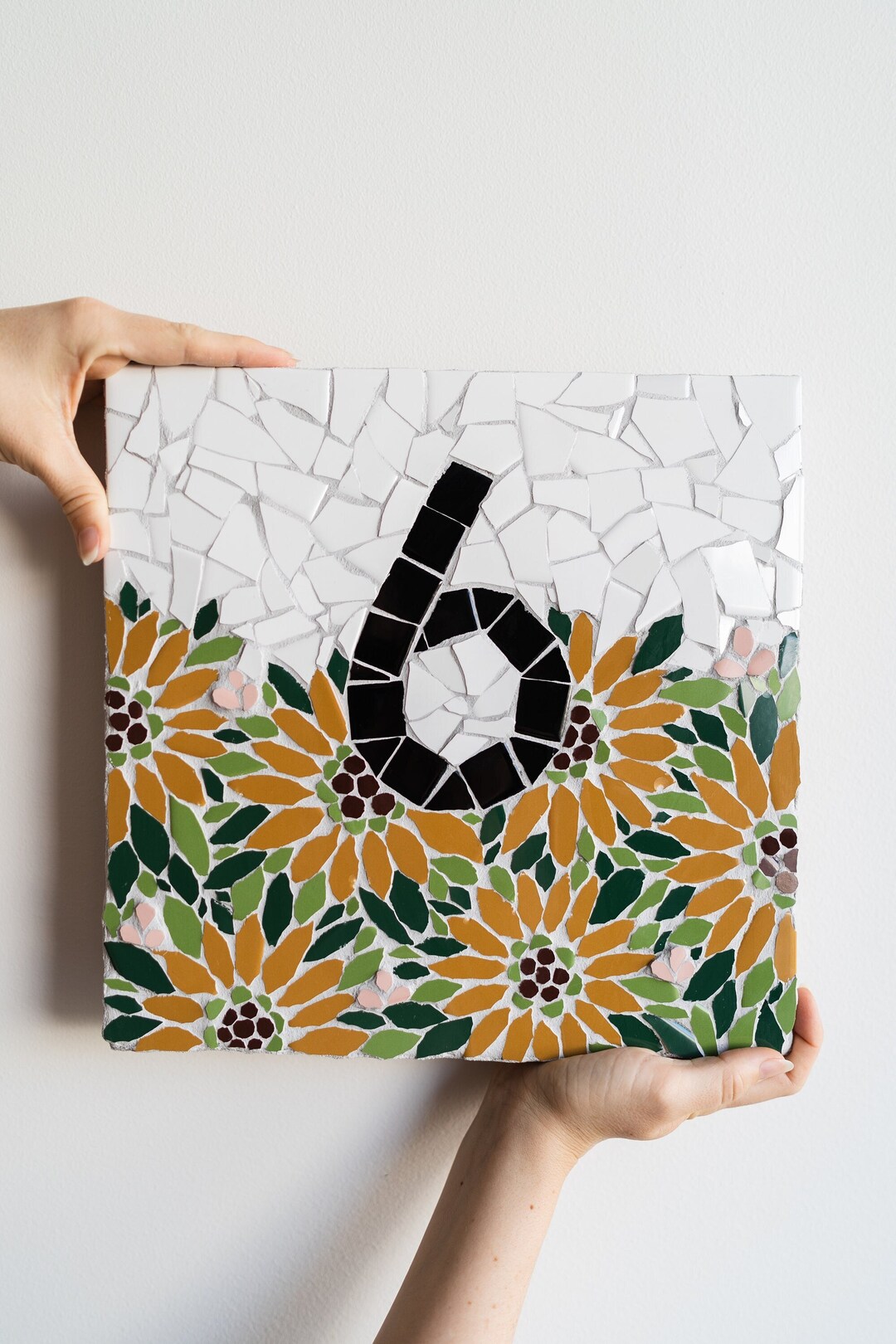 Mosaic Tile Flower House Number/name - Etsy