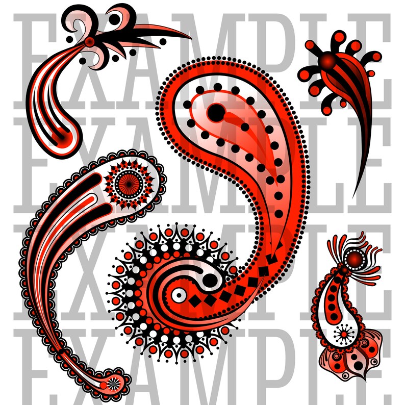 Paisley SVG Digital Download Customizable Printable - Etsy