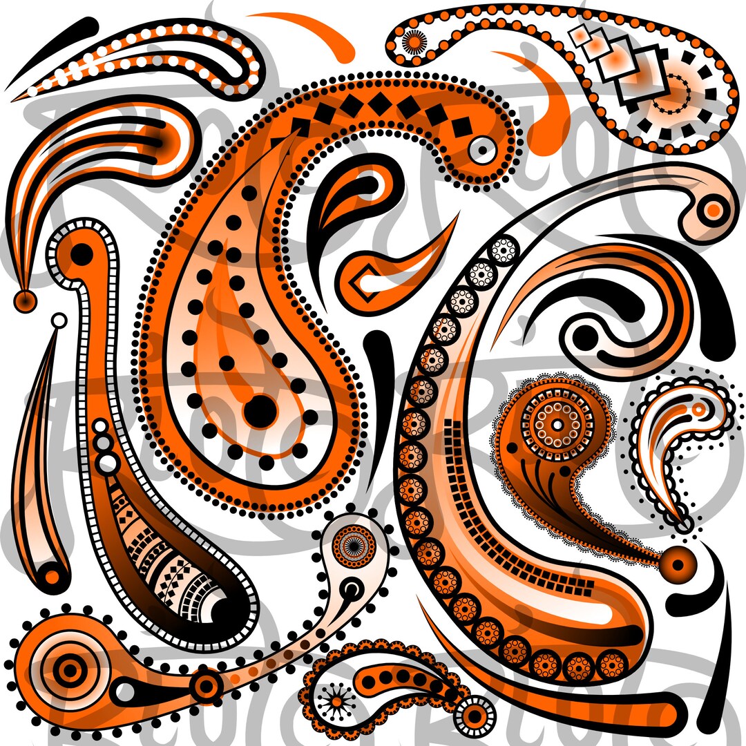 Paisley SVG Digital Download Customizable Printable - Etsy