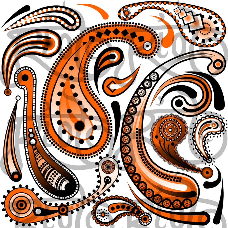 Paisley SVG Digital Download Customizable Printable - Etsy