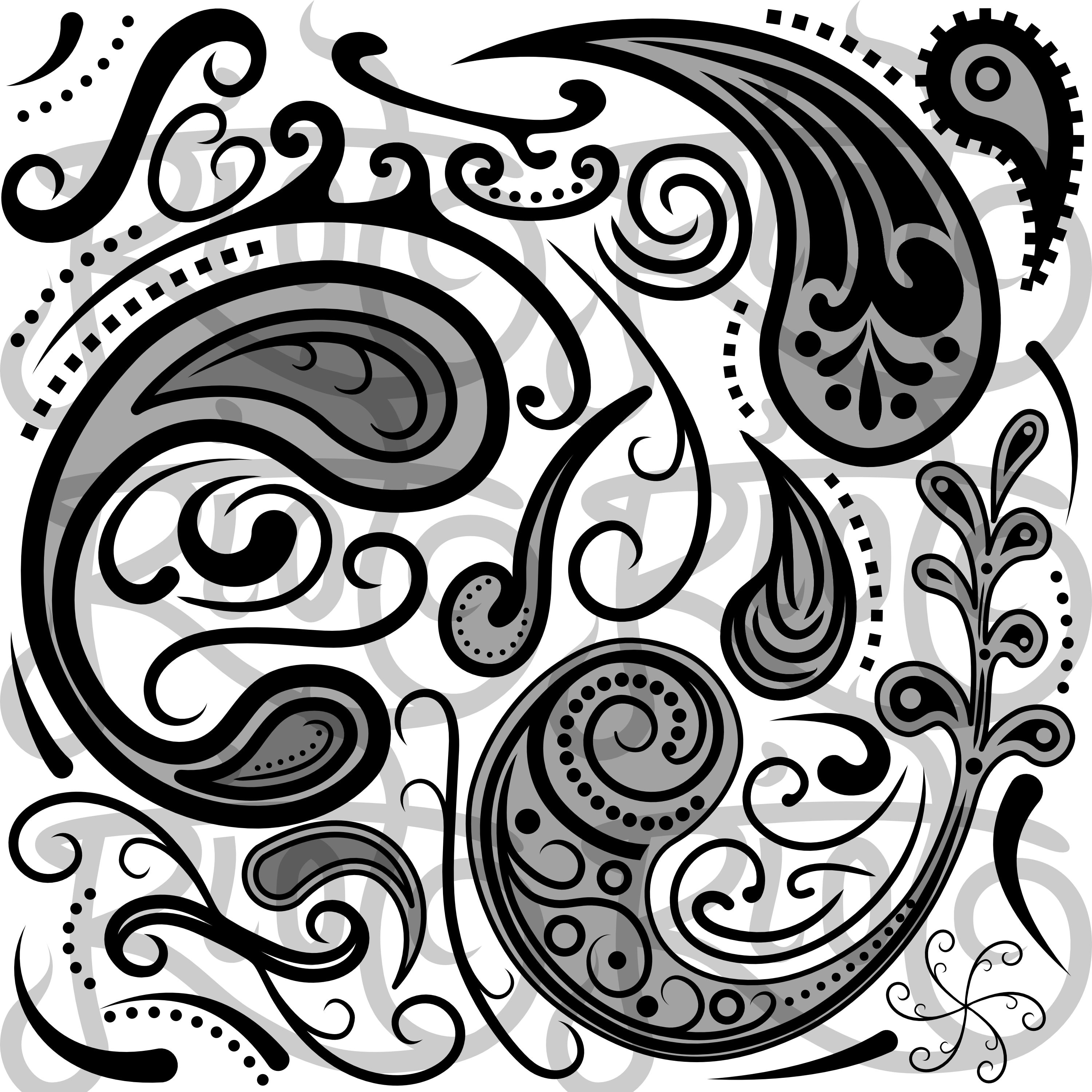 Vector Paisley SVG Digital Download Customizable Cut File or Printable ...
