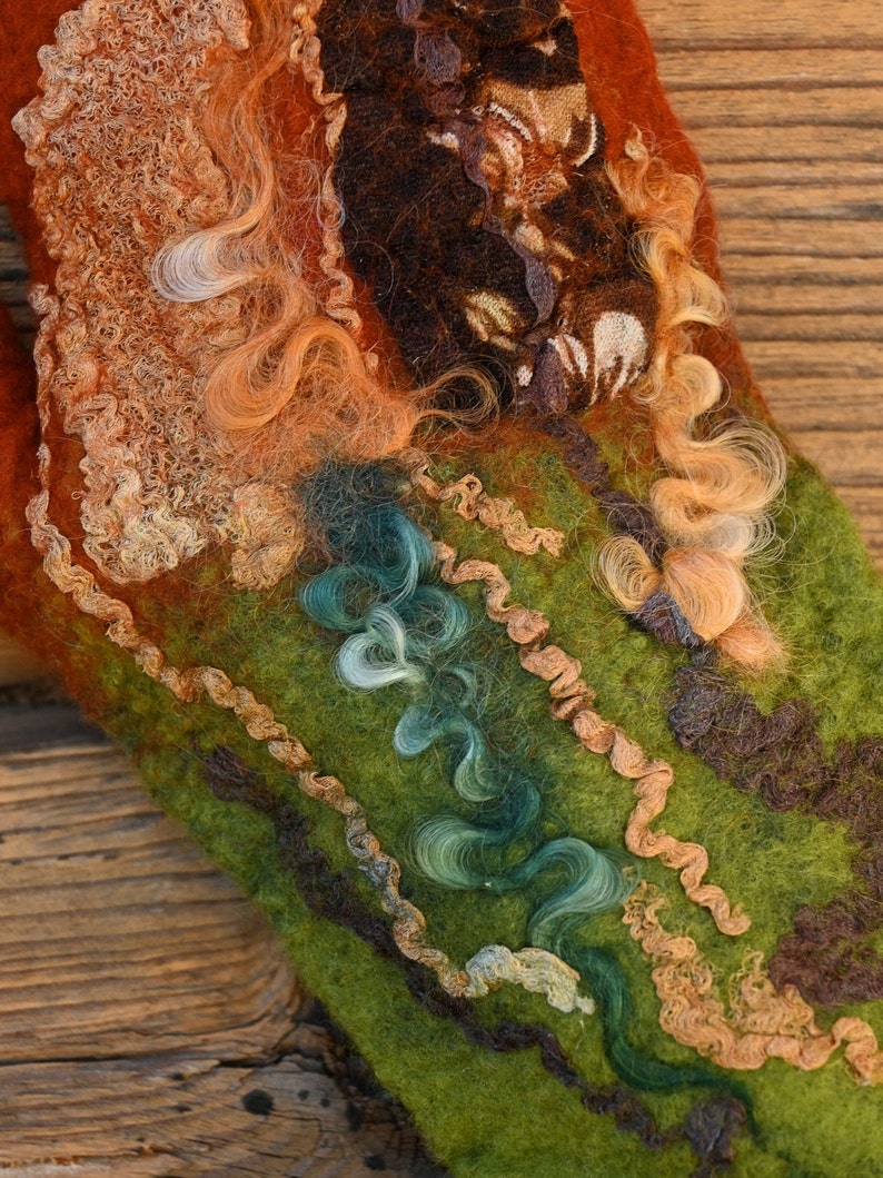 Felt Hand Warmers, Armstulpen, Felted Wool Arm Sleeves for Women ...