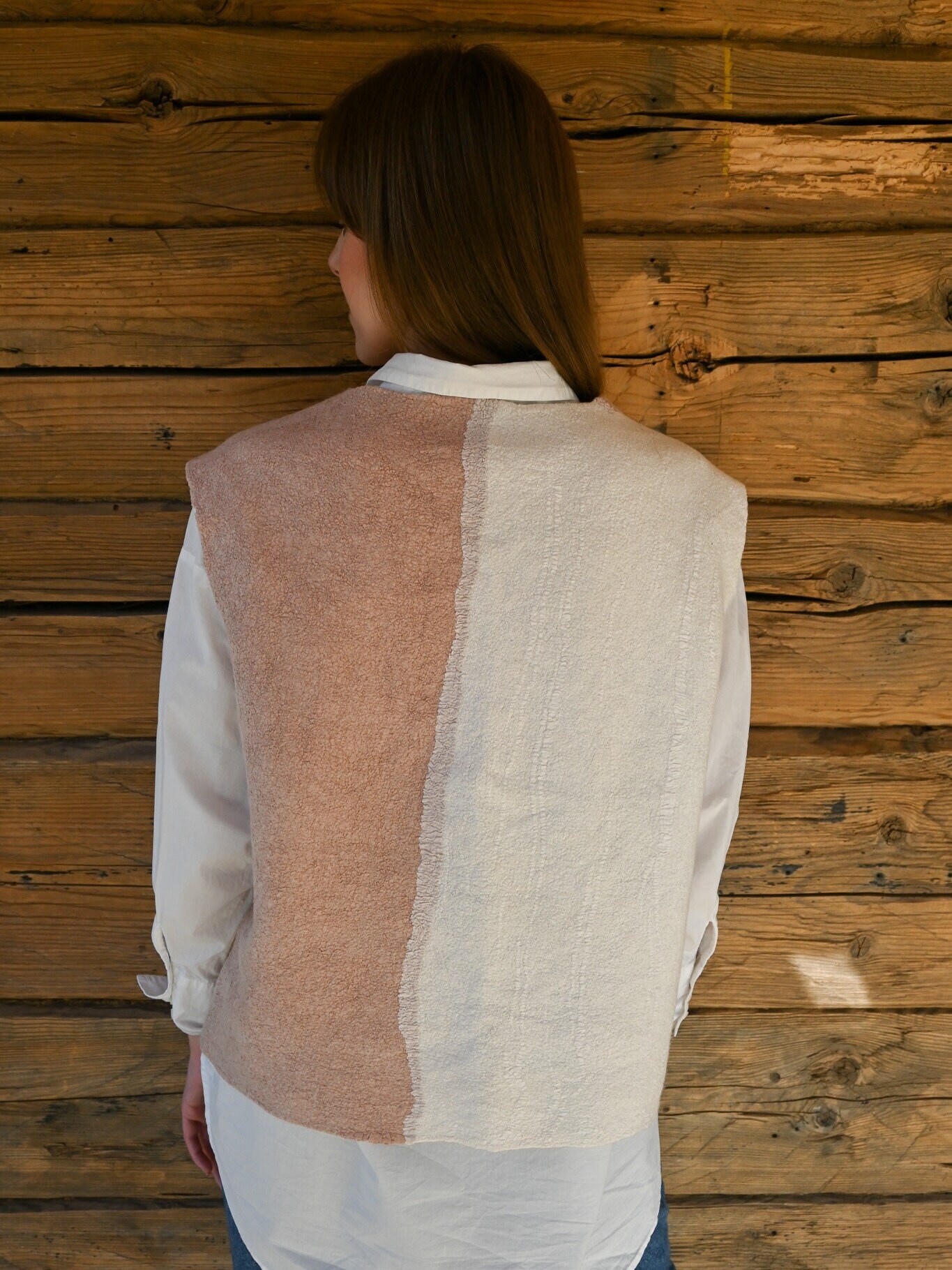 Pink Wool Top for Women, Textile Art Shirt, Felt Merino Wool Blouse ...